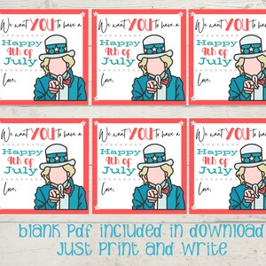 Editable Fourth of July Gift Tag , 4th of July Favor Tag Template ...