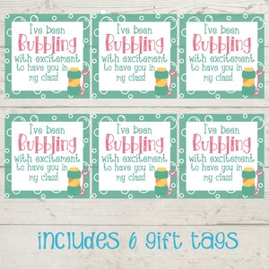 Editable Beginning of School Gift Tag , Bubble Gift Tag , School Gift ...