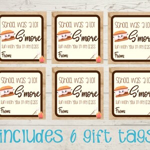 Editable Sʻmore Tag , Gift Tag , End of Year Gift Tags for Students ...