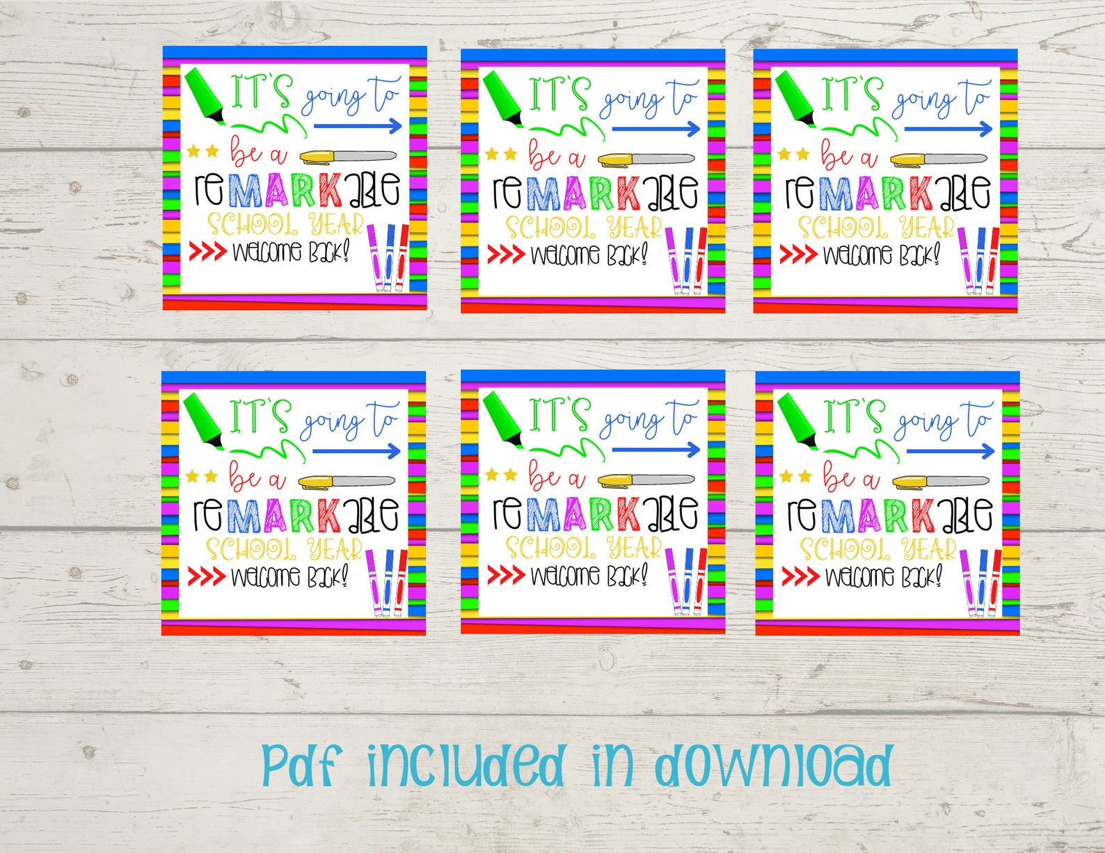 Editable Beginning of School Gift Tag , Remarkable Year Tag , School ...