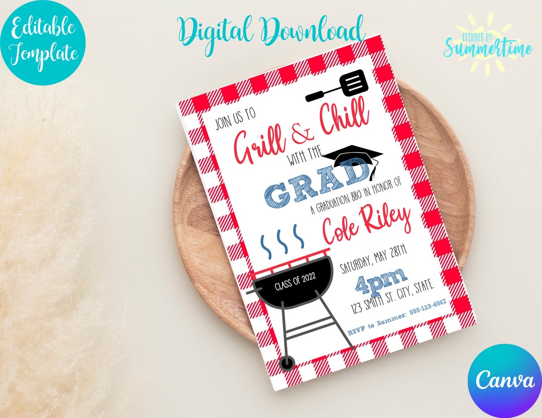 Editable Graduation Party Invitation, Graduation Invitation, Class of ...
