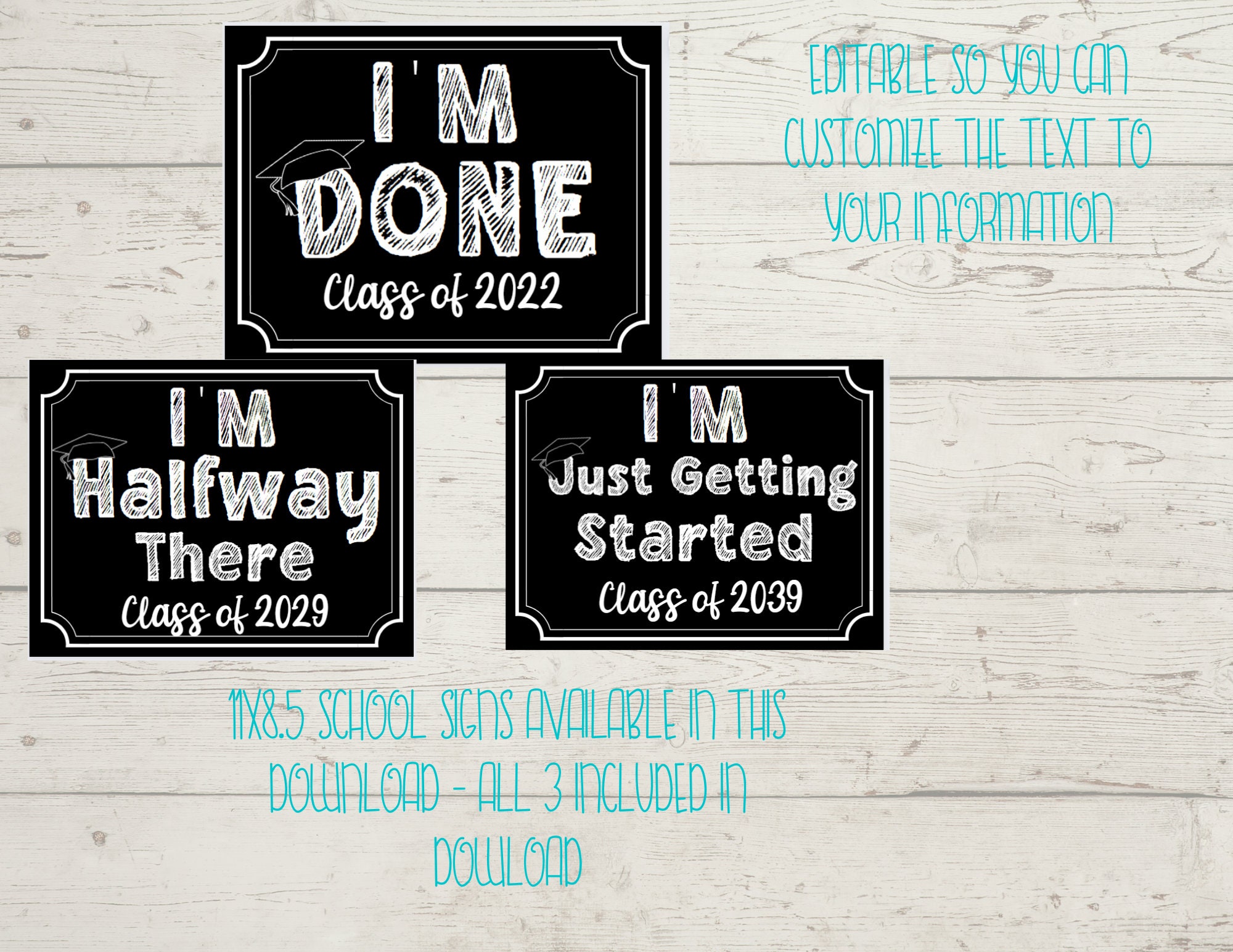 I'm Done, Graduation Sign, School Sign, Printable, High School, Class ...