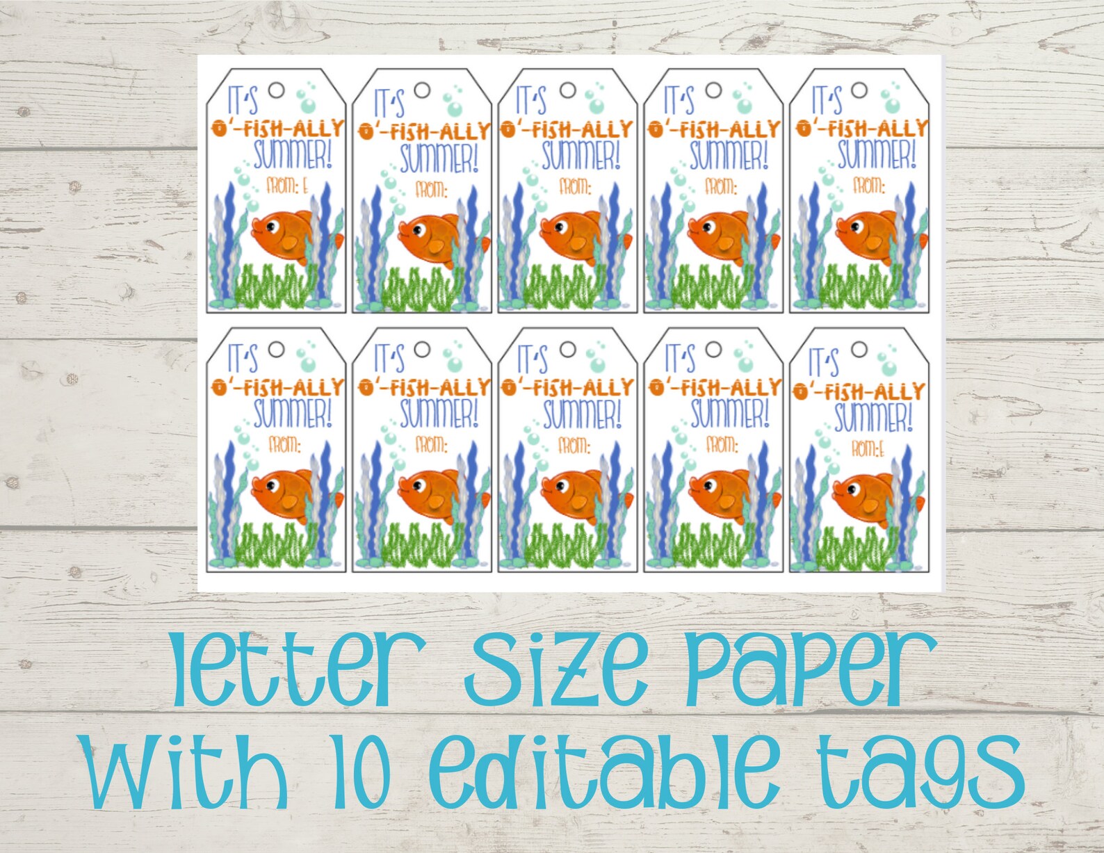 Editable End of Year Gift Tag , Ofishally Summer Tag , End of Year Gift ...