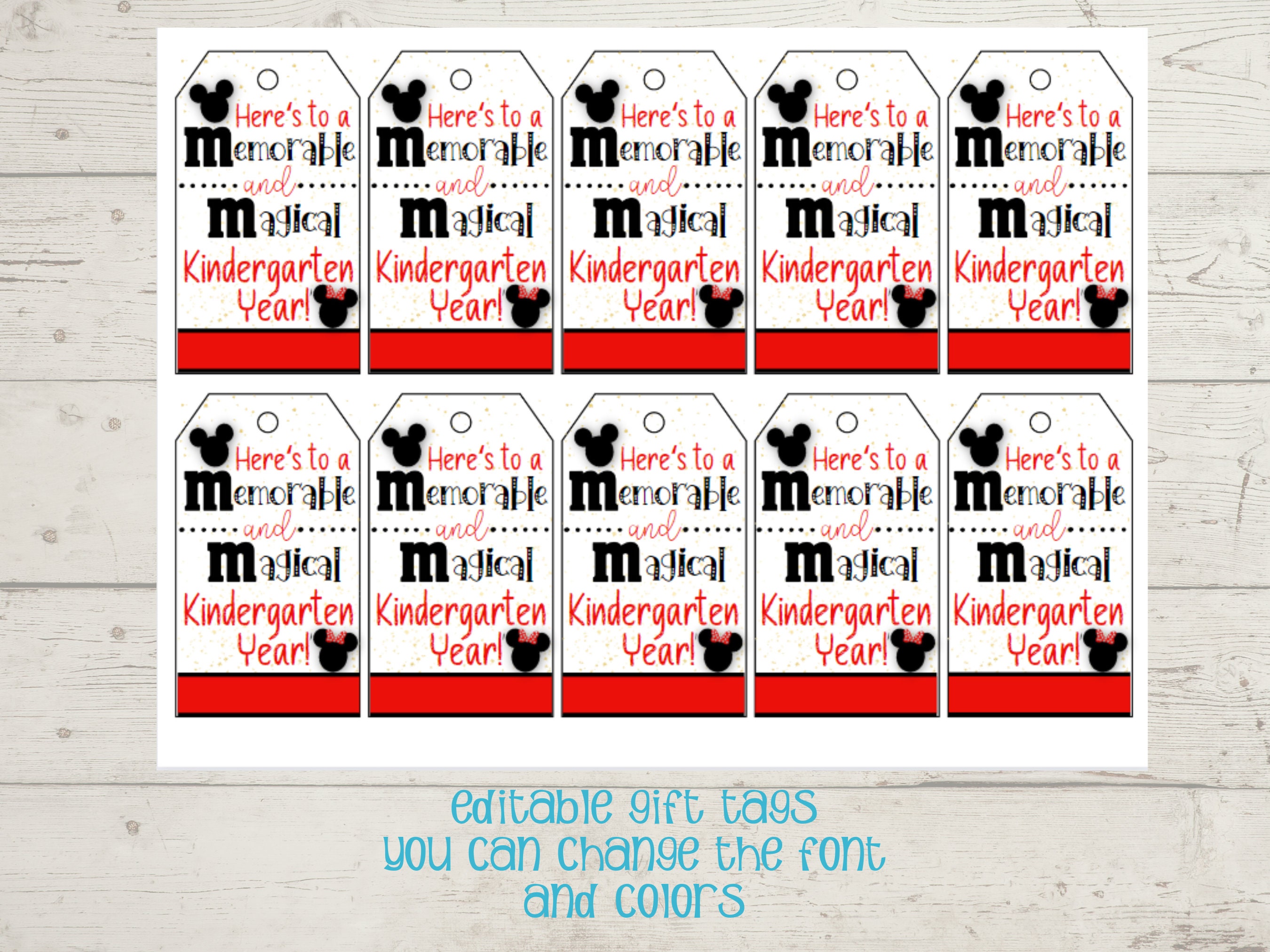 Editable Hereʻs to a Memorable and Magical School Year, Mickey and ...