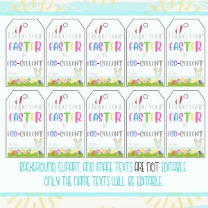 Editable Easter Eggcellent Favor Tag , Eggcellent Tag , Easter Tag ...