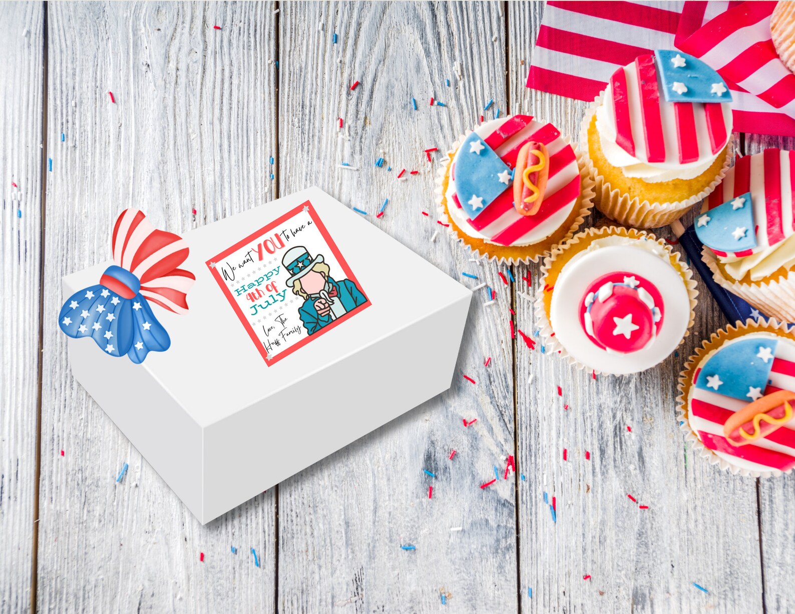 Editable Fourth of July Gift Tag 4th of July Favor Tag - Etsy