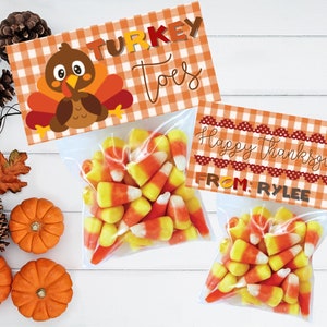Editable Fall Autumn Gift Tag , Turkey Toes , Gift Tag for Students ...