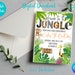 Editable Jungle Safari Digital Birthday Invitation, Jungle Safari Theme ...