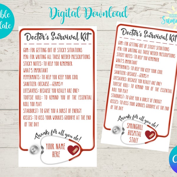 Doctor Survival Kit - Etsy