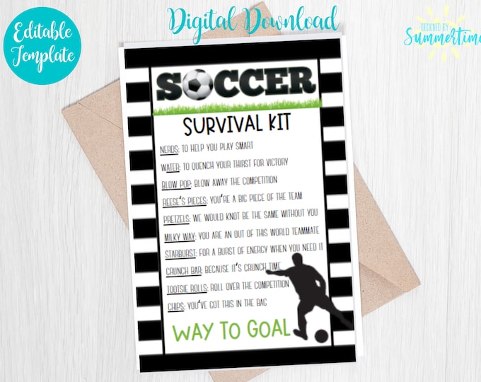 Editable Teacher Survival Kit Tag, Teacher Appreciation, Printable ...
