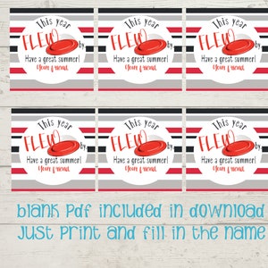 Editable Frisbee Favor Tag , Year Flew by Tag , End of School Tag ...