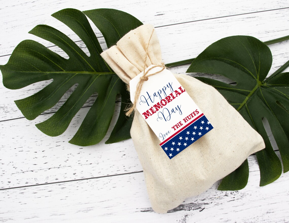 Editable Memorial Day Gift Tag , Memorial Day Favor Tag Template ...