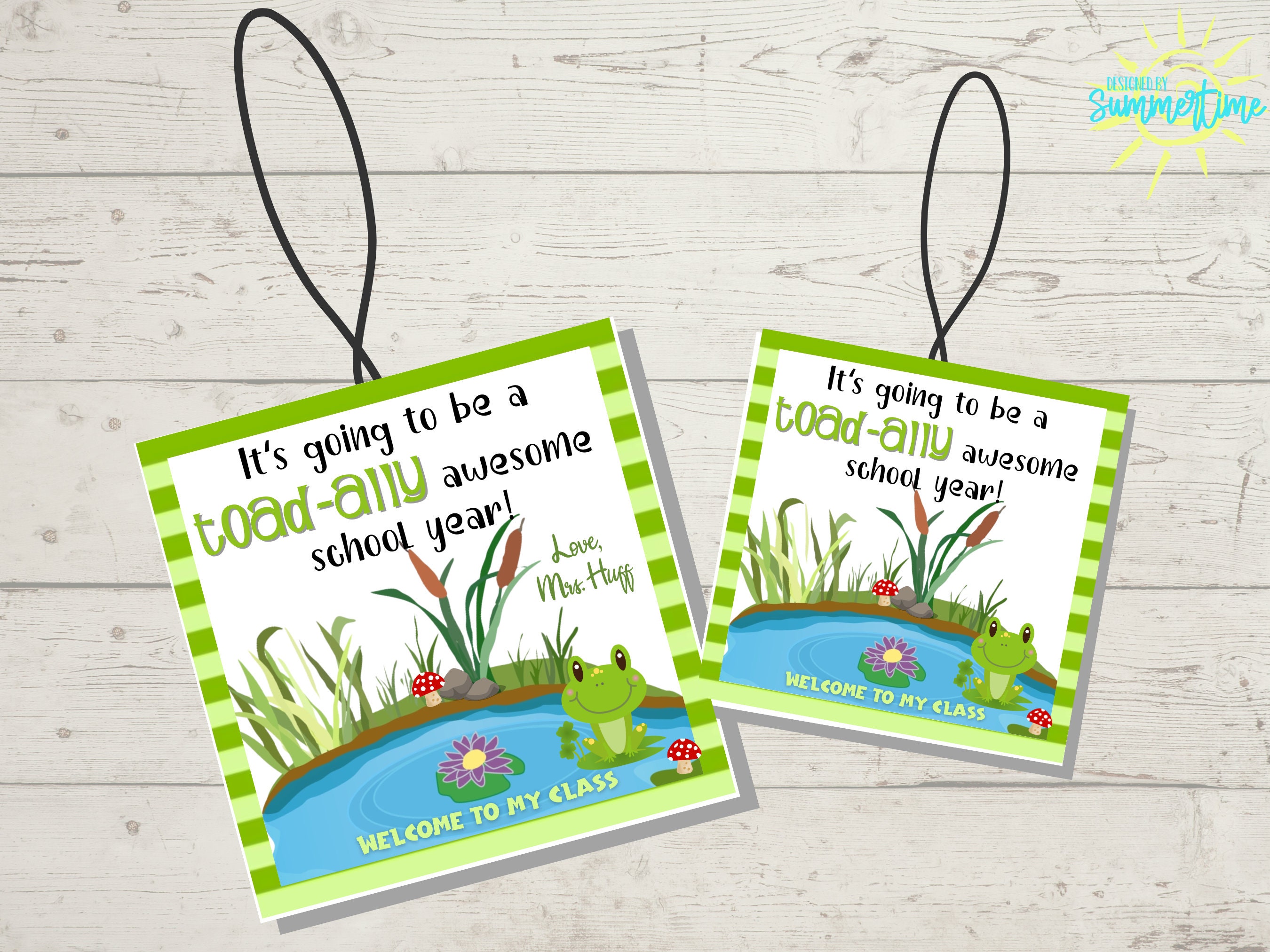 Editable Toad-ally Awesome Gift Tag , Frog Theme Tag , First Day of ...