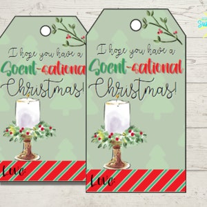 Editable Christmas Gift Tag, Scent-sational Christmas, Gift Tag for ...