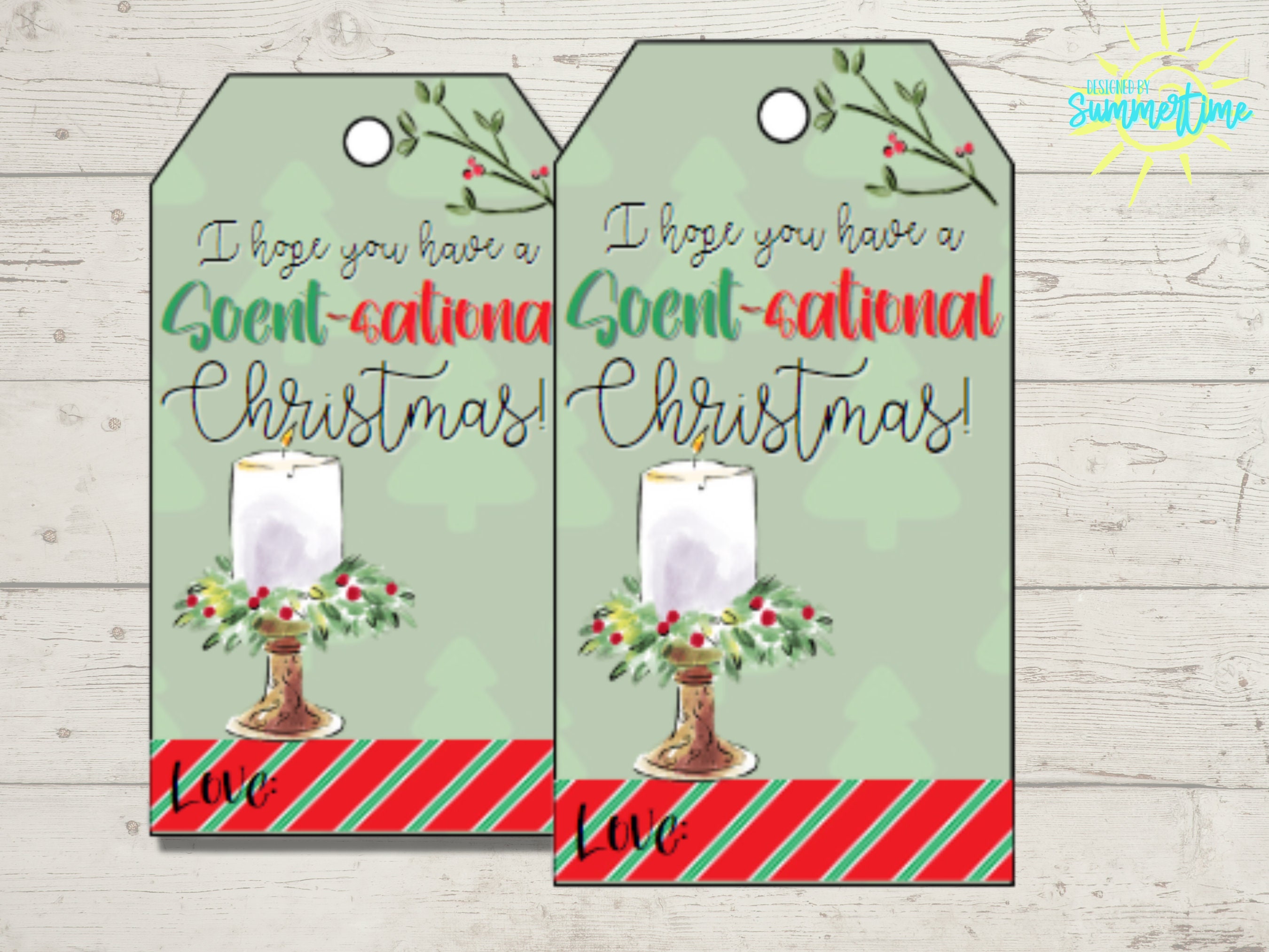 Editable Christmas Gift Tag, Scent-sational Christmas, Gift Tag for ...