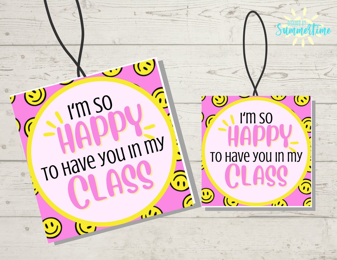 Editable Beginning of School Gift Tag , Happy Face Gift Tag , Gift Tags ...