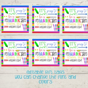 Editable Beginning of School Gift Tag , Remarkable Year Tag , School ...