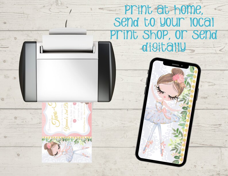 Editable Two-tu Cute Birthday Party Invitation Two-tu Cute - Etsy