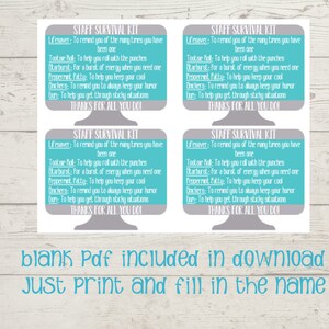 Editable Staff Survival Kit Tag , Staff Appreciation , Printable, Candy ...