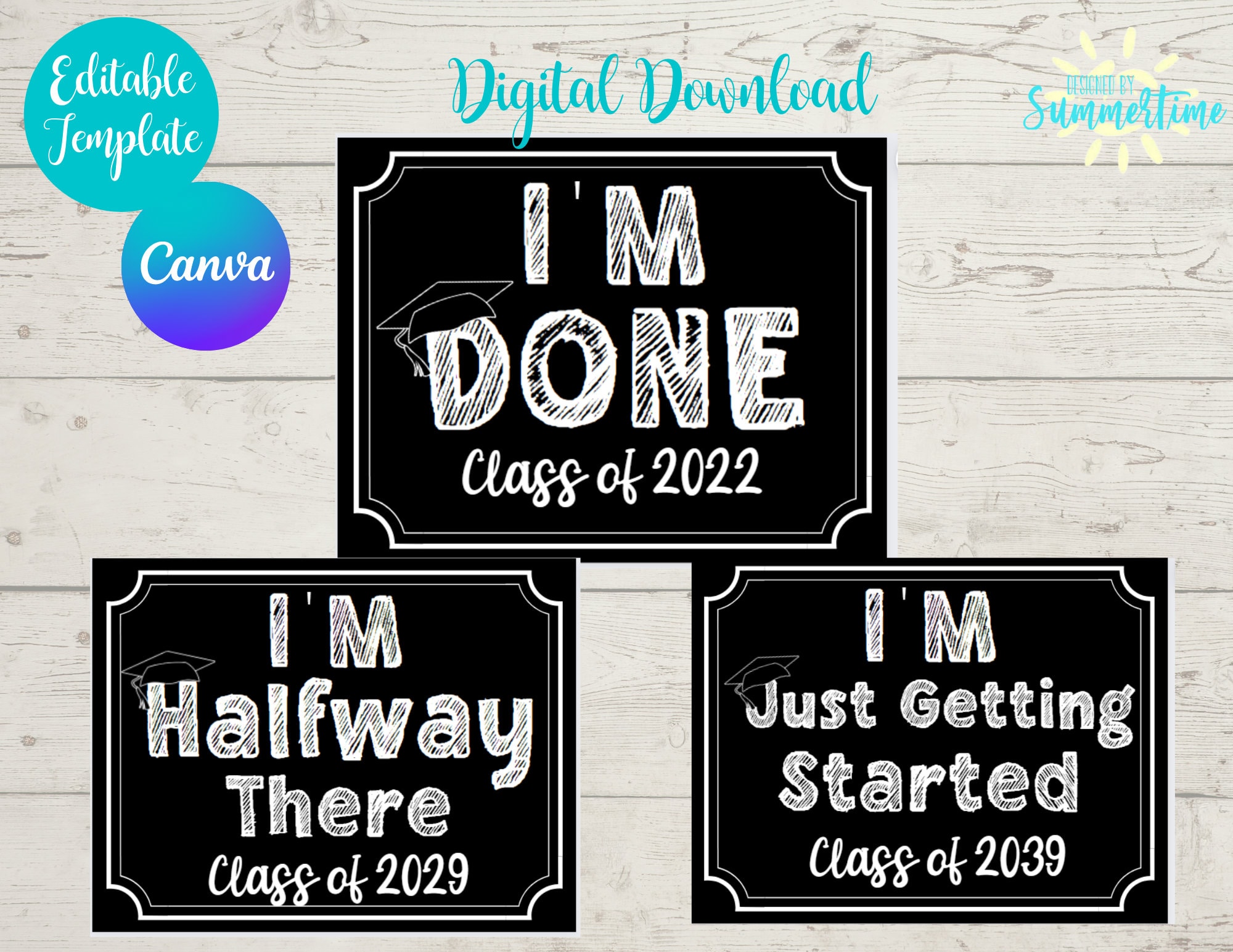 I'm Done, Graduation Sign, School Sign, Printable, High School, Class ...