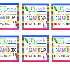 Editable Beginning of School Gift Tag , Remarkable Year Tag , School ...