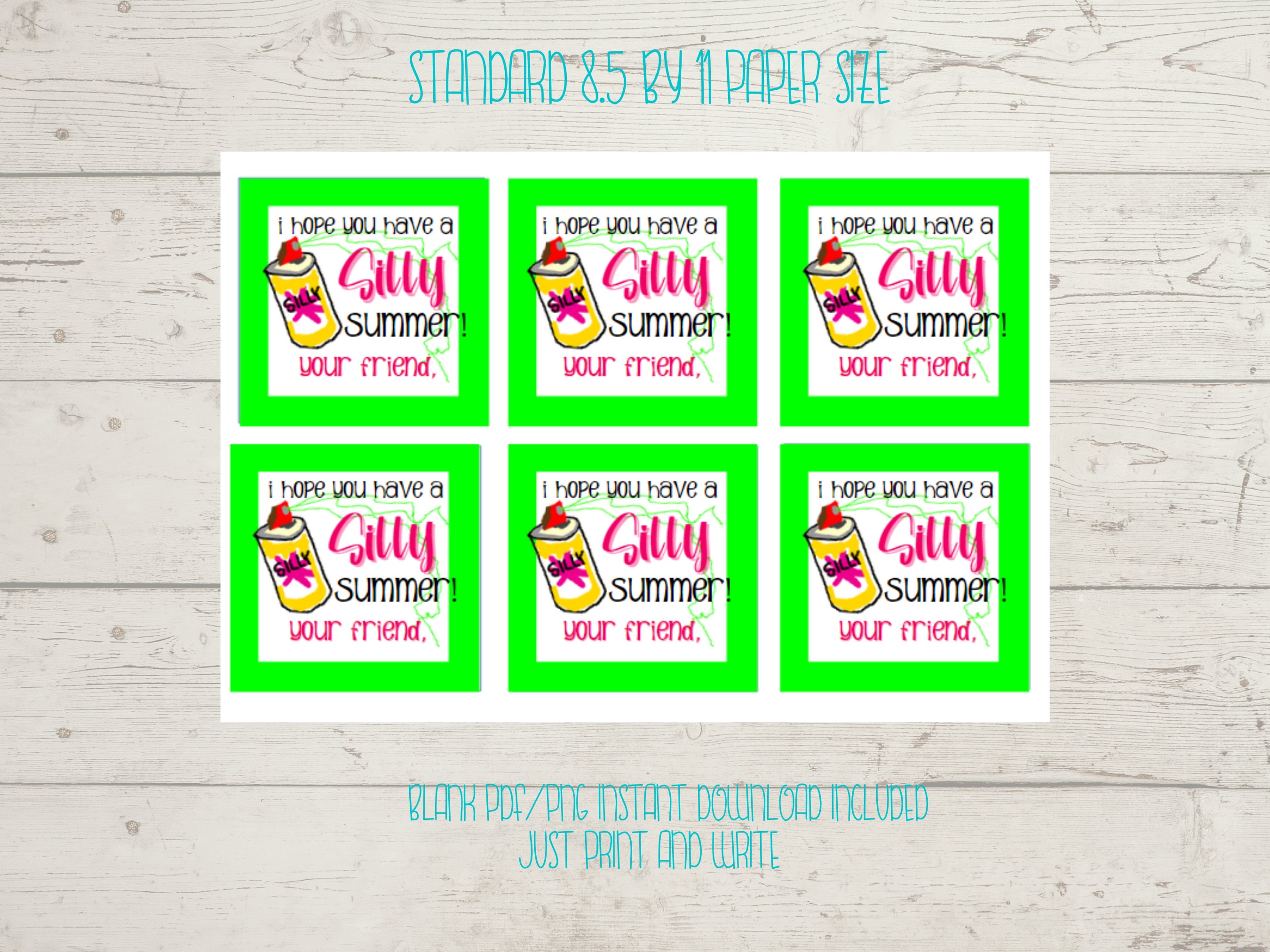 Editable End of Year Gift Tag , Have a Silly Summer Tag , End of Year ...