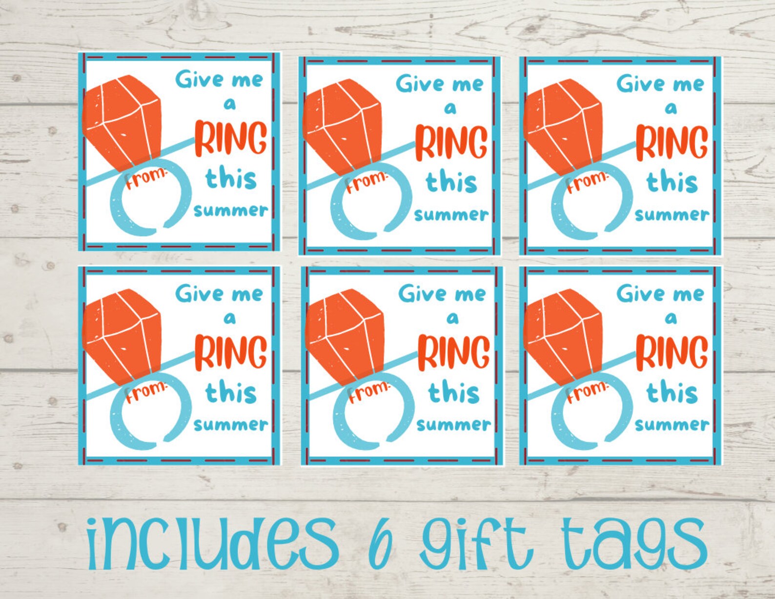 Editable Ring Pop Gift Tag , Gift Tag , End of Year Gift Tags for ...
