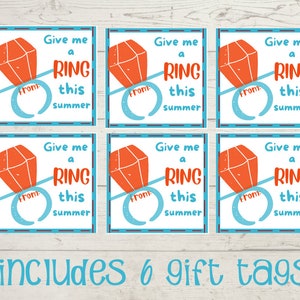 Editable Ring Pop Gift Tag , Gift Tag , End of Year Gift Tags for ...