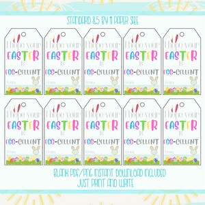 Editable Easter Eggcellent Favor Tag , Eggcellent Tag , Easter Tag ...