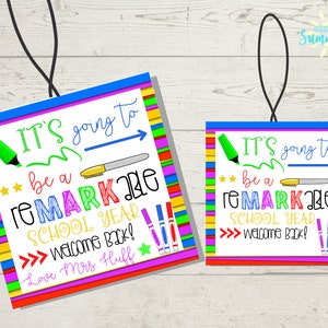 Editable Beginning of School Gift Tag , Remarkable Year Tag , School ...