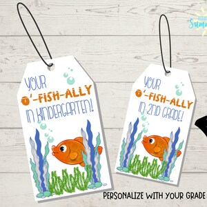 Editable Beginning of School Gift Tag , O-fish-ally Gift Tag , Cracker ...