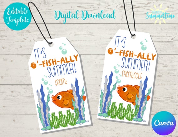 Editable End of Year Gift Tag Ofishally Summer Tag End of - Etsy