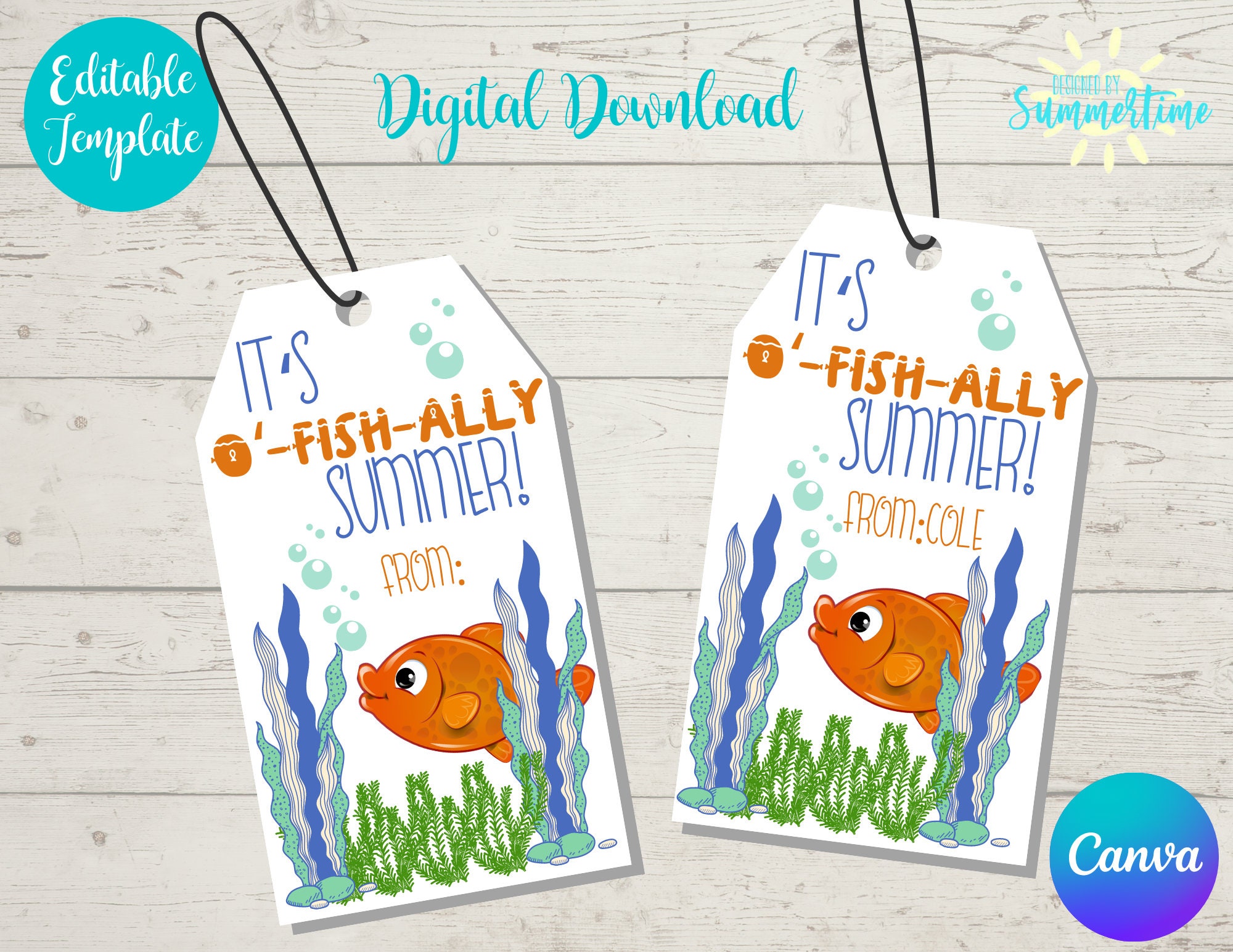 Editable End of Year Gift Tag , Ofishally Summer Tag , End of Year Gift ...