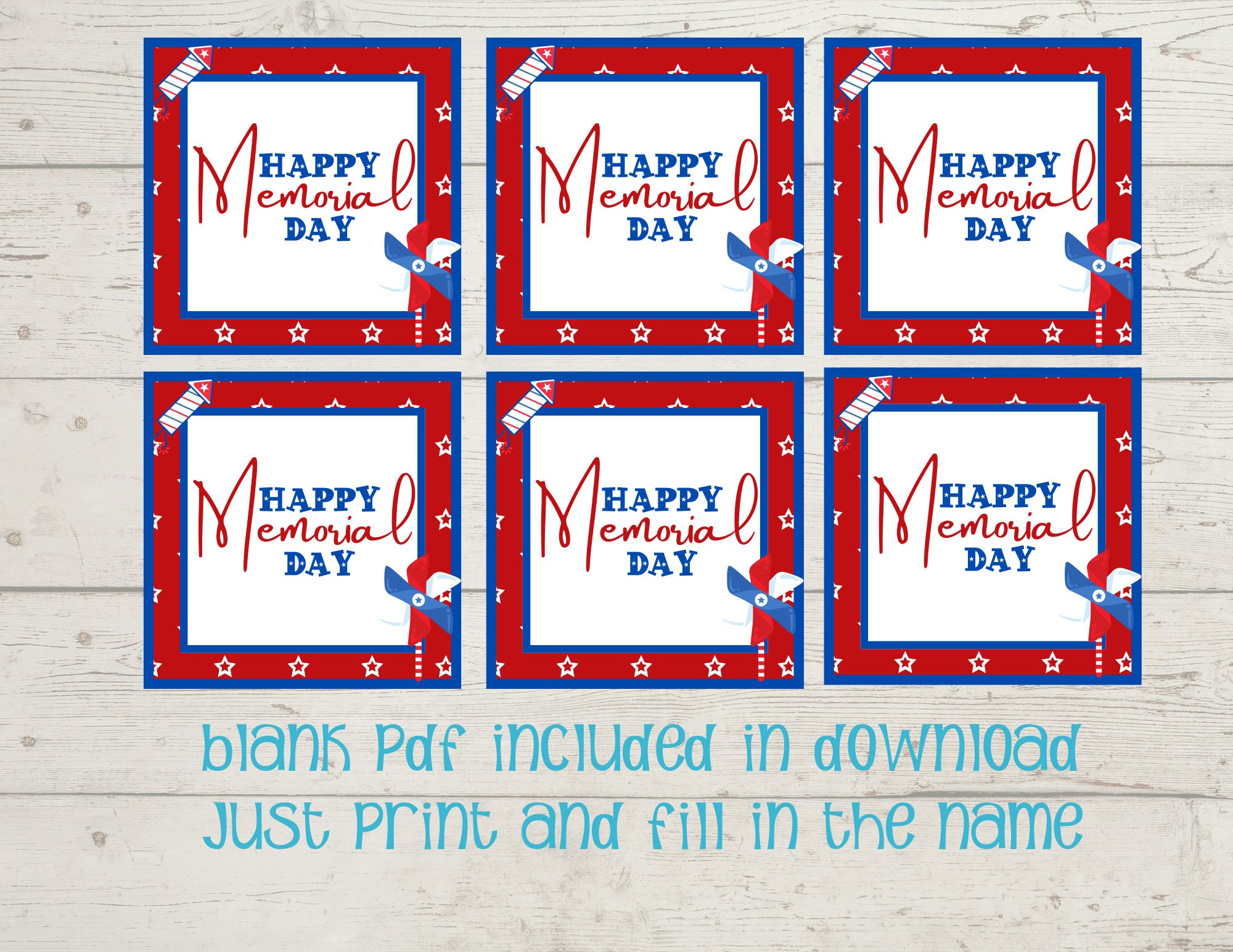 Editable Memorial Day Gift Tag , Memorial Day Favor Tag Template ...