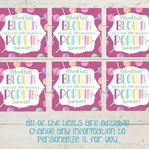 Editable Blow Pop Gift Tag, Gift Tag, End of Year Gift Tags for ...
