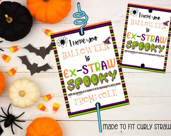 Editable Halloween Gift Tag , Happy Halloween , Spider Theme , Gift Tag ...