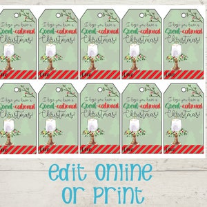 Editable Christmas Gift Tag, Scent-sational Christmas, Gift Tag for ...