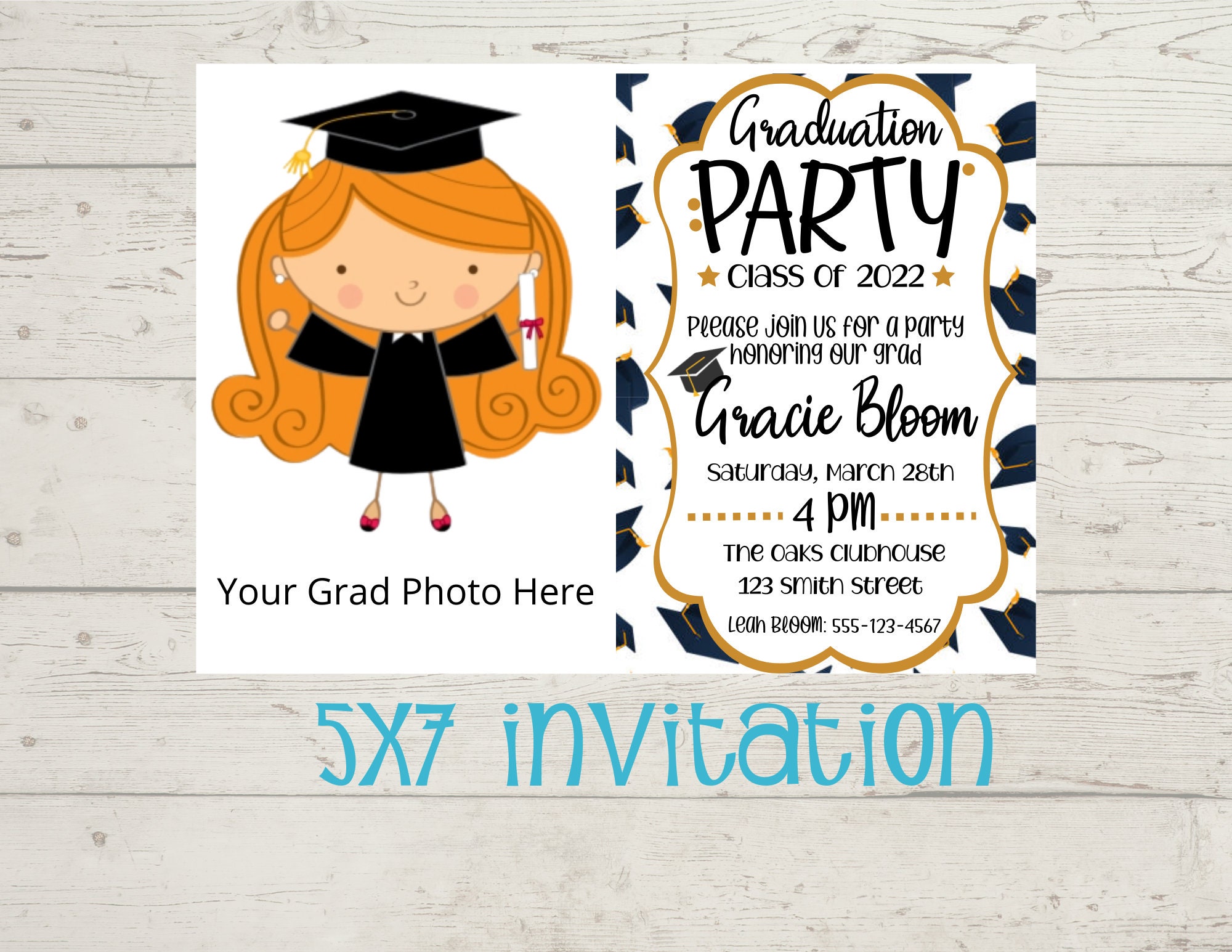 Editable Graduation Party Invitation, Graduation Invitation, Class of ...