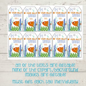 Editable End of Year Gift Tag , Ofishally Summer Tag , End of Year Gift ...