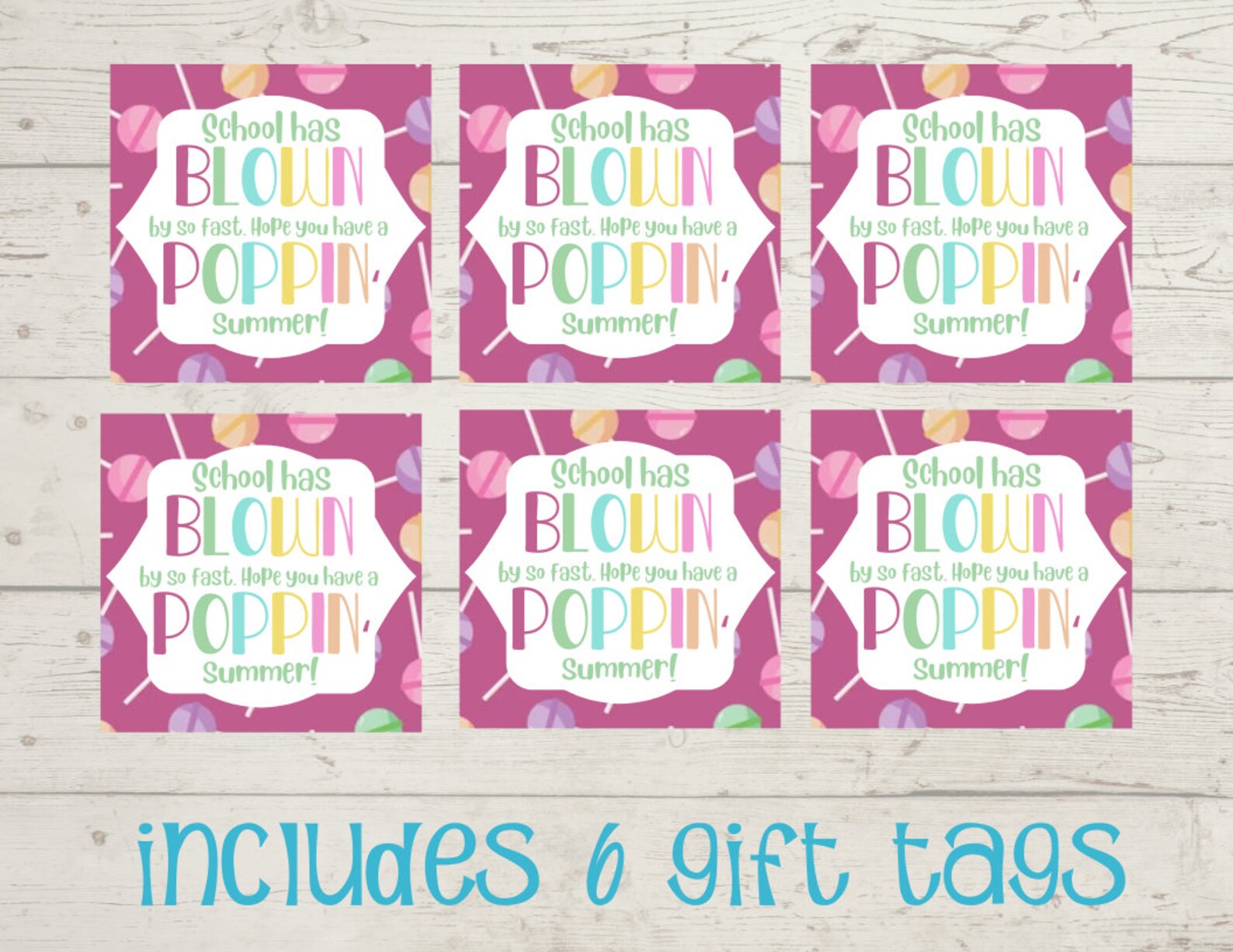 Editable Blow Pop Gift Tag Gift Tag End of Year Gift Tags - Etsy