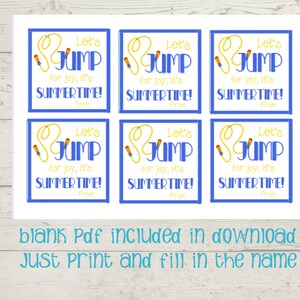 Editable End of Year Gift Tag , Jump for Joy Tag , End of Year Gift ...