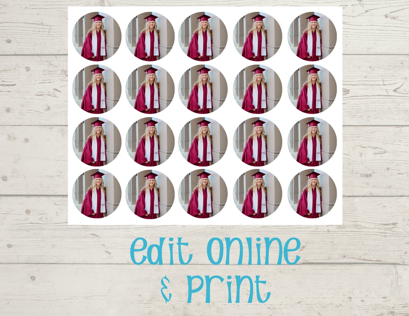 Editable Graduation Cupcake Topper, Cupcake Toppers, Graduation Party ...