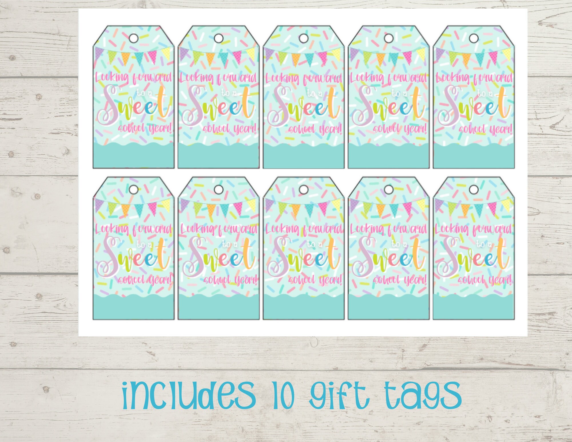 Editable Beginning of School Gift Tag , Sweet School Year Tag , School ...