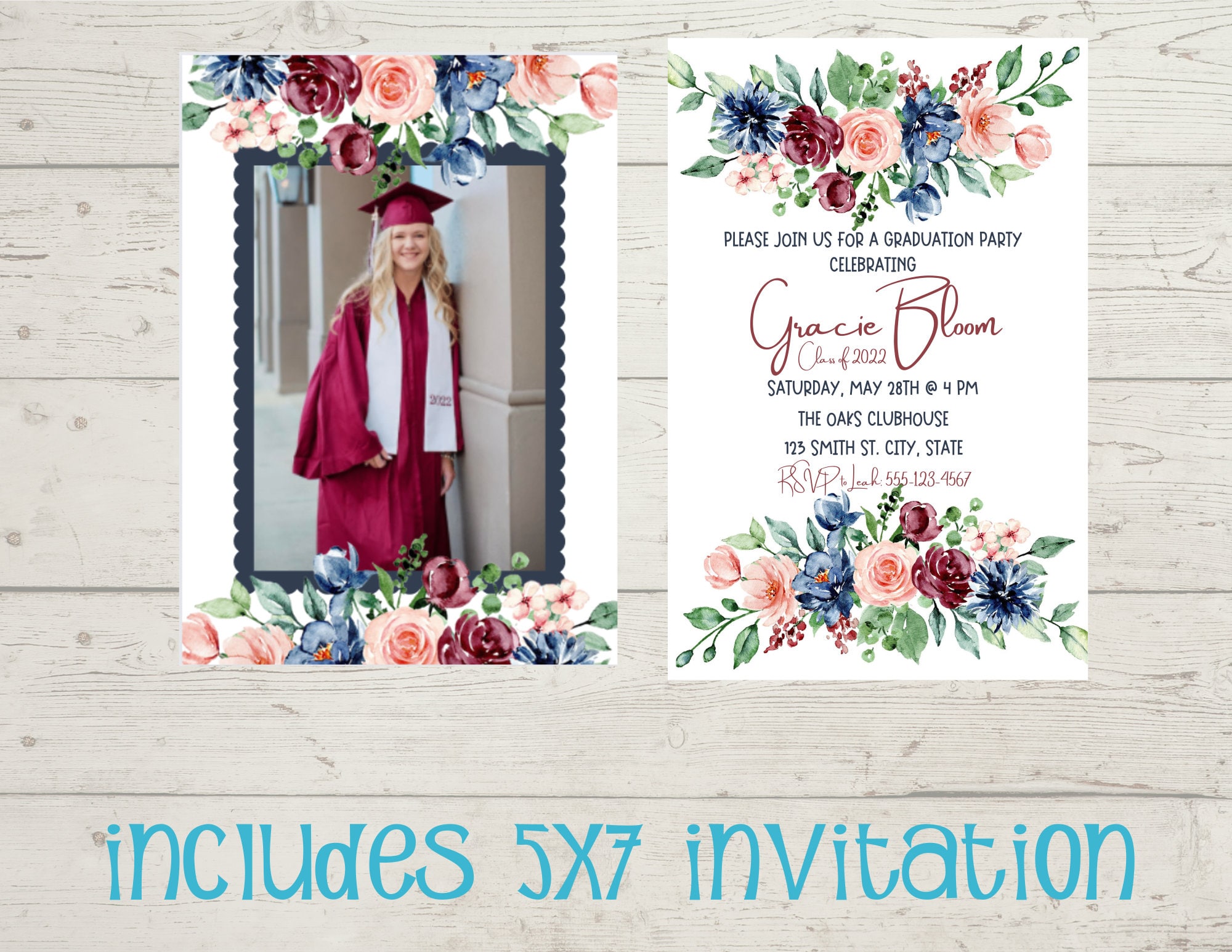 Editable Graduation Party Invitation, Graduation Invitation, Class of ...