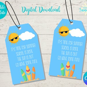 Editable End of Year Gift Tag , Summer Tag , End of Year Gift Tags for ...