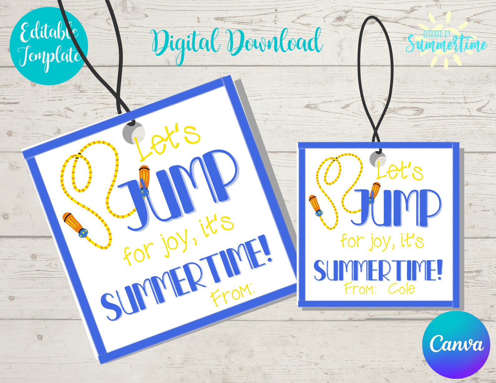 Editable End of Year Gift Tag , Jump for Joy Tag , End of Year Gift ...