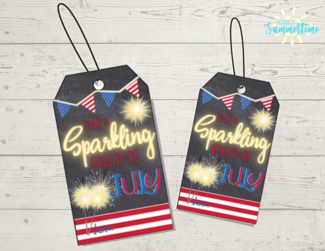 Editable Fourth of July Gift Tag , 4th of July Favor Tag Template ...