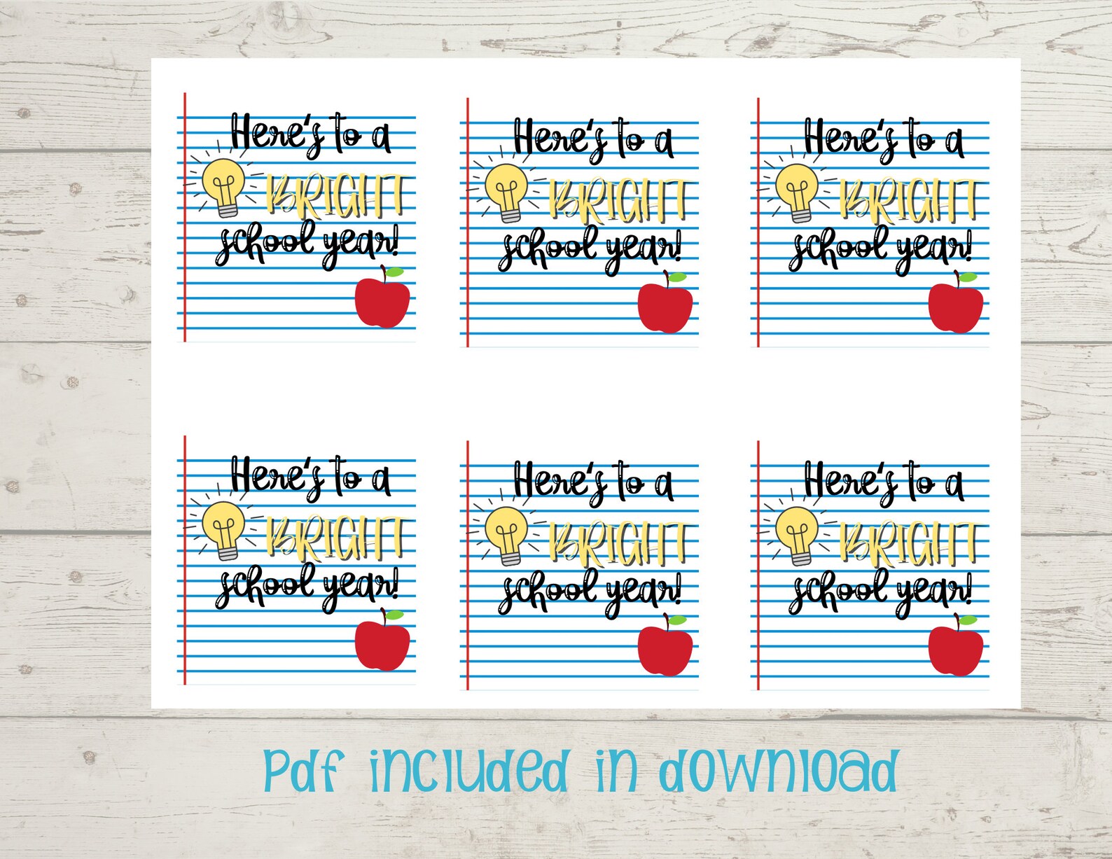 Editable Beginning of School Gift Tag , Bright School Year Tag , School ...