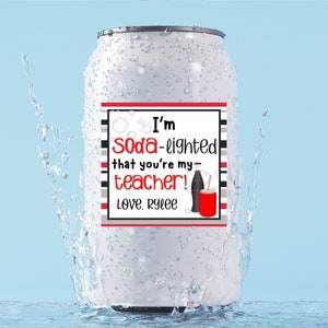 Editable Beginning of School Gift Tag , Soda-lighted Gift Tag , School ...