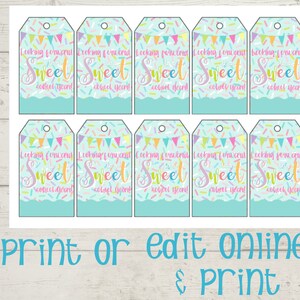 Editable Beginning of School Gift Tag , Sweet School Year Tag , School ...